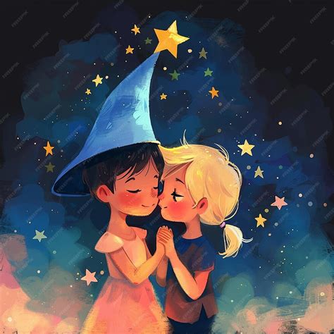 Cartoon Couple Friendship And Intimacy Premium Ai Generated Image