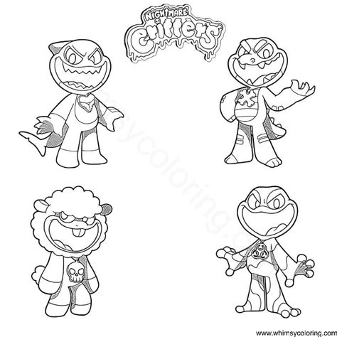 15 Free Printable Nightmare Critters Coloring Pages Whimsy Coloring