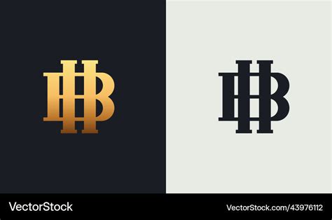 Initial Hb Bh H B Monogram Logo Template Vector Image