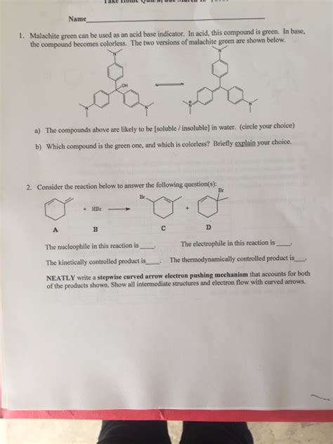 Solved Name Consider The Following Reaction Sequence Chegg