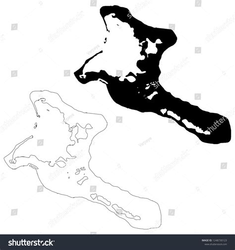 Vector Map Kiribati Isolated Vector Illustration Stock Vector Royalty