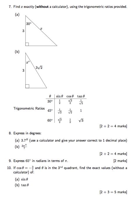 Trigonometry Recent Questions Chegg