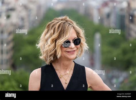 Barcelona Spain 21st Apr 2024 Meg Ryan Visits Barcelona As Part Of