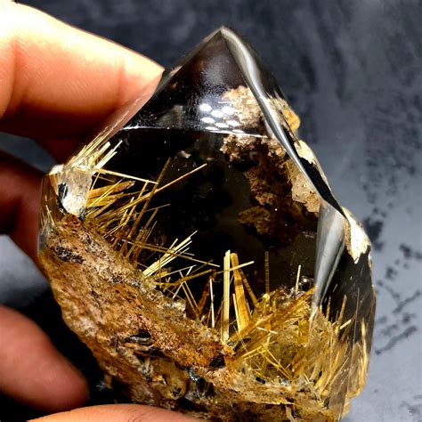 Crystalhigh Quality Natural Clear Golden Titanium Crystal Etsy Uk