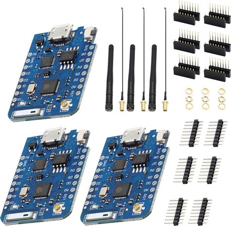 XTVTX WEMOS Mini ESP8266 D1 3 Piece WEMOS Pro 4MB External Antenna Connector Node MCU Antenna