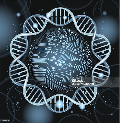 회로 기판 Dna Dna에 대한 스톡 벡터 아트 및 기타 이미지 Dna 컴퓨터 칩 0명 Istock