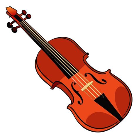 클래식 바이올린 클리파트 터 아트 및 일러스트레이션 프리미엄 Ai 생성 벡터