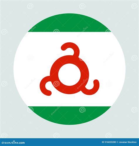 Republic Of Ingushetia Map And Flag Vector Silhouette Illustration