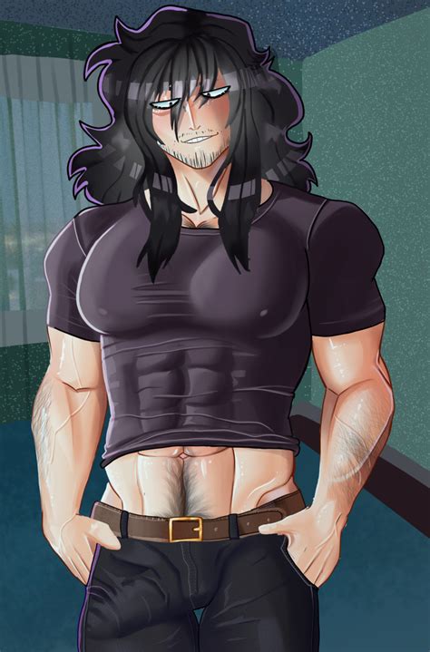 Rule 34 Aizawa Shouta Anime Bara Bara Tits Black Hair Body Hair Boku