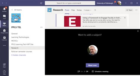 Running An Audio Or Video Conference In Teams Ppls Learning
