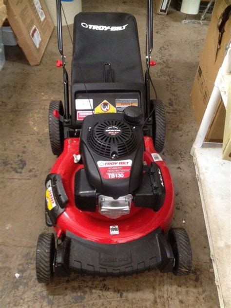 USED Troy-Bilt TB130 160cc 21-in 3-in-1 Gas Push Lawn Mower with Honda Engine and Mulching for ...