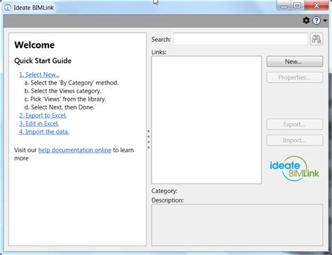 Manage Your Revit Project Bimlink User Interface Ideate Software