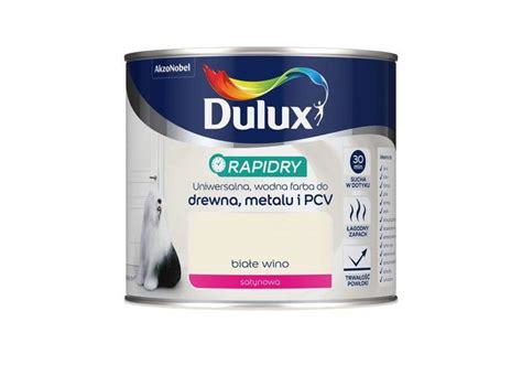 Farba do drewna metalu i PCV akrylowa Dulux RAPIDRY Białe Wino satyna
