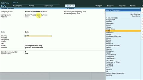 How To Alter Company In Tally Prime Hindi YouTube