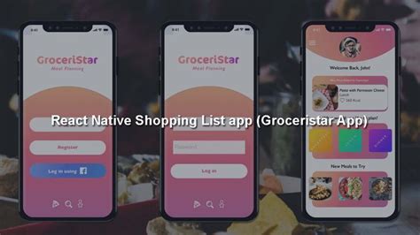 React Native Shopping List App Groceristar App React Native App Progressive Web Apps