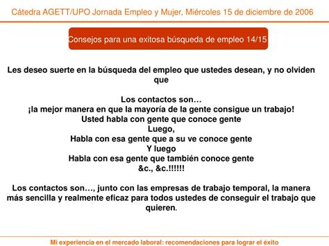 Ppt Consejos Para Una Exitosa Búsqueda De Empleo Powerpoint