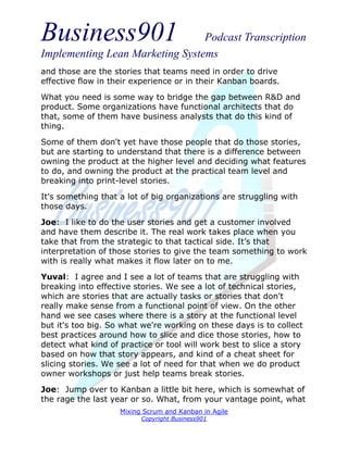 Mixing Scrum And Kanban In Agile PDF Business Business And Finance