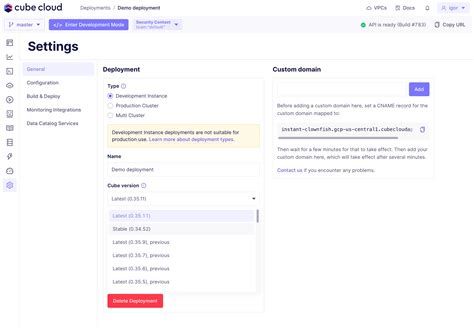 Deployments In Cube Cloud Cube Docs
