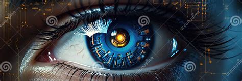 Iris Recognition System For Secure Data Protection Stock Illustration