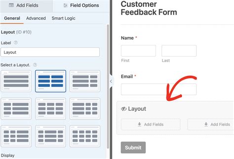 Using The Layout Field