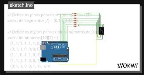 Display De 7 Segmentos Wokwi Esp32 Stm32 Arduino Simulator