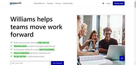 Github Henryagu Williams A Landing Page Of A Saas Company Williams