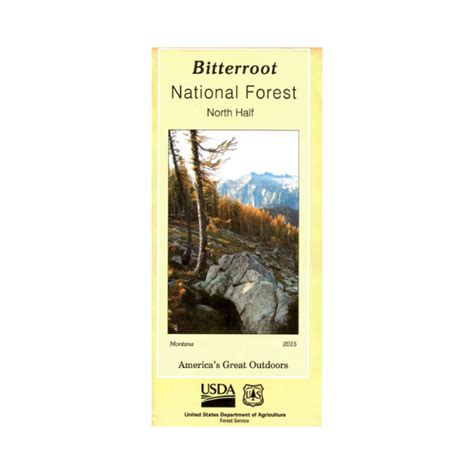 Map Bitterroot National Forest Mt North Half Public Lands