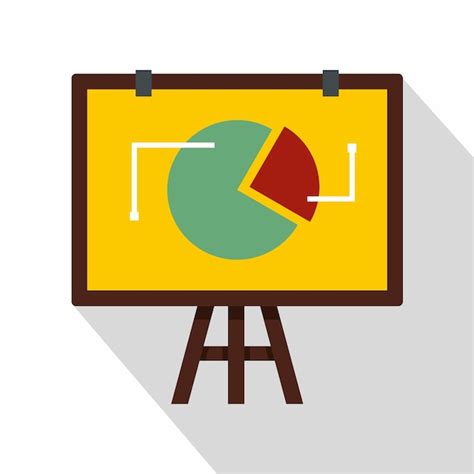 Premium Vector Flip Chart With Statistics Icon Flat Illustration Of