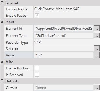 Click Context Menu Item SAP