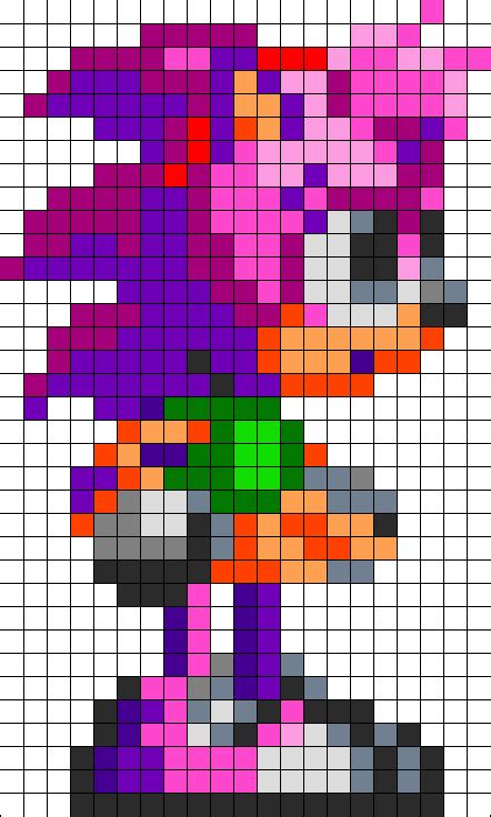 Amy Rose Hedgehog Perler Bead Pattern Bead Sprite Gold 40 Off