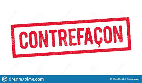 Contrefacon Counterfeit In French Red Ink Stamp Vector Illustration