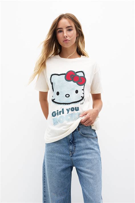 Camiseta Hello Kitty Manga Corta Pullandbear