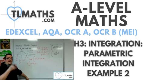 A Level Maths H3 20 Integration Parametric Integration Example 2