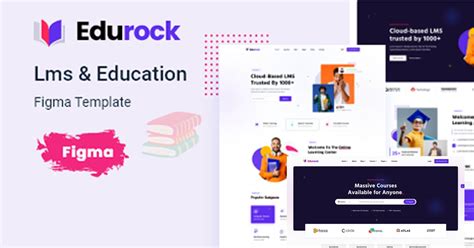 Edurock Lms And Education Course Figma Template Websites Ft Lms And App Envato