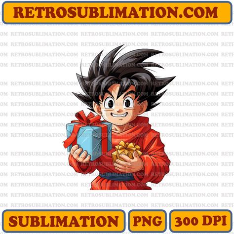Christmas Son Goku Surprised Dragon Ball T Joyful Cartoon Subli