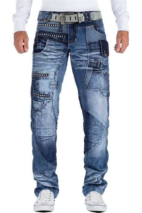 Herren Jeans Hose Mens Pants Straight Slim Regular Cut Fit Cargo Denim