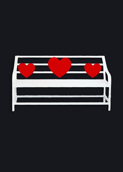 White Bench With Hearts Cps Promotions