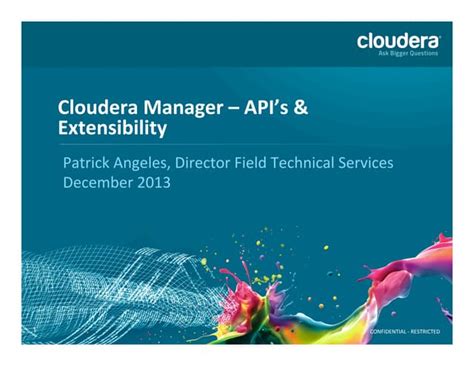 Extending And Automating Cloudera Manager Via Api Pdf