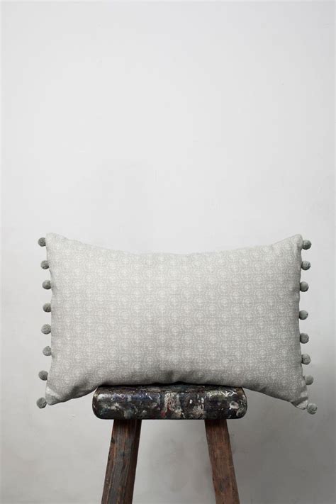 Love This Pom Pom Linen Cushion In Soft Grey By Olive And Daisy Click