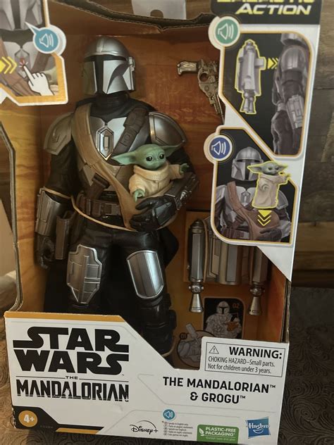 Star Wars The Mandalorian & Grogu Figure 12” Talking Action Figure NEW ...
