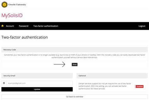 Two Factor Authentication Recovery Code Retrieval Uu Manuals