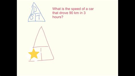 Calculate Speed Using A Triangle Formula Youtube