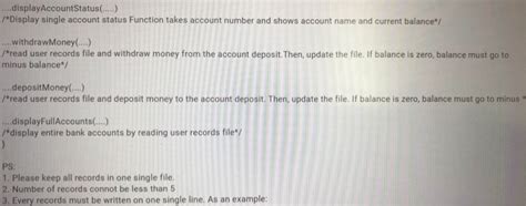 Solved It Is Bank Account Project With Classes And C Chegg