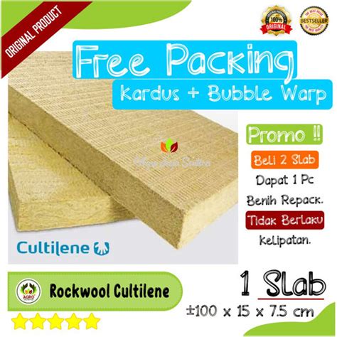Jual Rockwool Cultilene 1 Slab Asli Import Media Tanam Rockwool