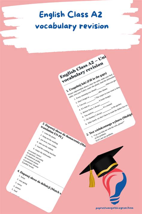 English Class A2 Unit 1 Vocabulary Revision • Złoty Nauczyciel