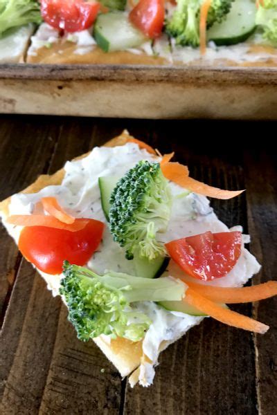 Cold Veggie Pizza The Ultimate Party Food Recipe Recipe Veggie