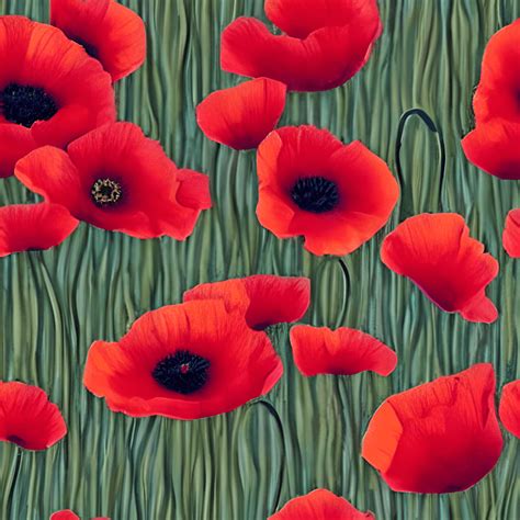 Poppy Pattern Graphic · Creative Fabrica