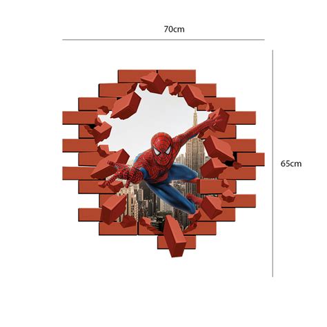Adesivo De Parede Buraco Falso Homem Aranha Mod08 Elo7