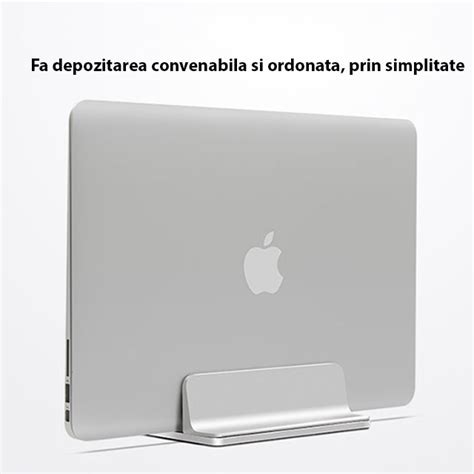 Вертикална алуминиева стойка за лаптоп регулируема универсална вертикален монтаж сива Emag Bg