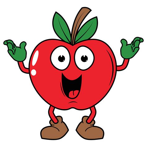 Cute Apple Cartoon Illustration Graphic 16078376 Vector Art At Vecteezy
